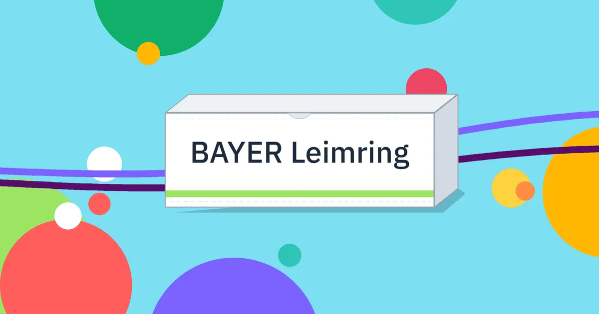 Symbolbild: Packung mit der Aufschrift BAYER Leimring (PZN 09276471) – Verfügbarkeit und Bezug in Apotheken in Frankfurt am Main