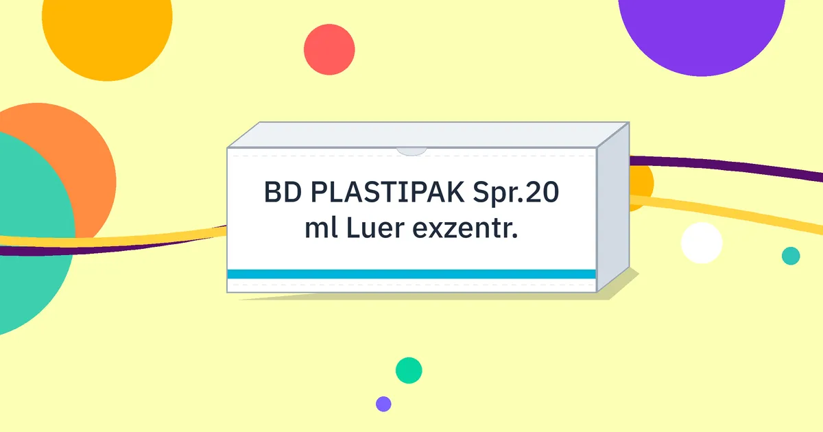 Symbolbild: Packung mit der Aufschrift BD PLASTIPAK Spr.20 ml Luer exzentr. (PZN 03496680) – Verfügbarkeit und Bezug in Apotheken in Frankfurt am Main