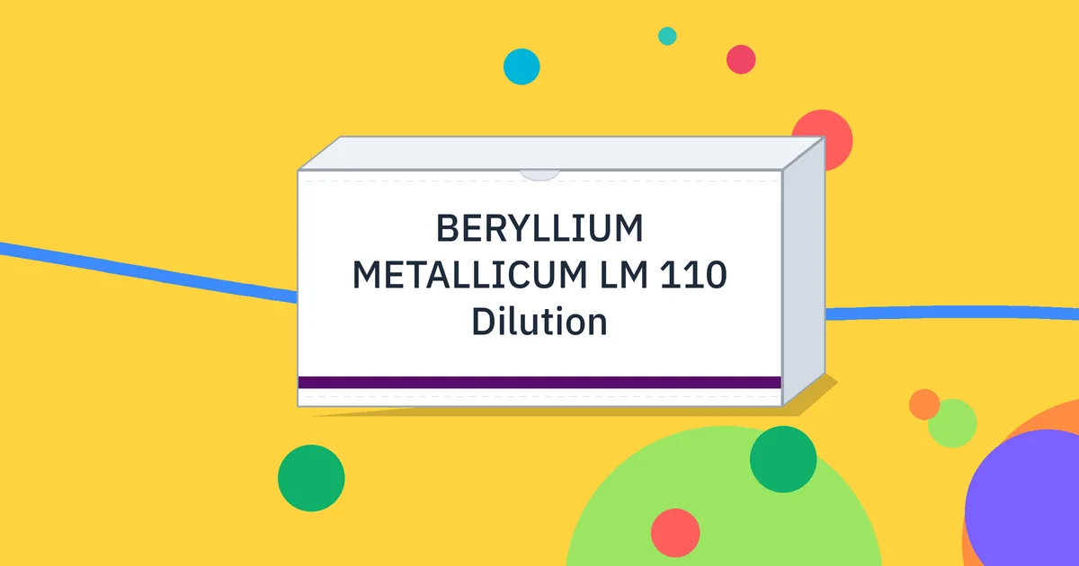 Symbolbild: Packung mit der Aufschrift BERYLLIUM METALLICUM LM 110 Dilution (PZN 12793649) – Verfügbarkeit und Bezug in Apotheken in Frankfurt am Main