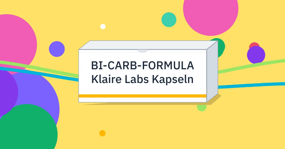 Symbolbild: Packung mit der Aufschrift BI-CARB-FORMULA Klaire Labs Kapseln (PZN 17531109) – Verfügbarkeit und Bezug in Apotheken in Frankfurt am Main