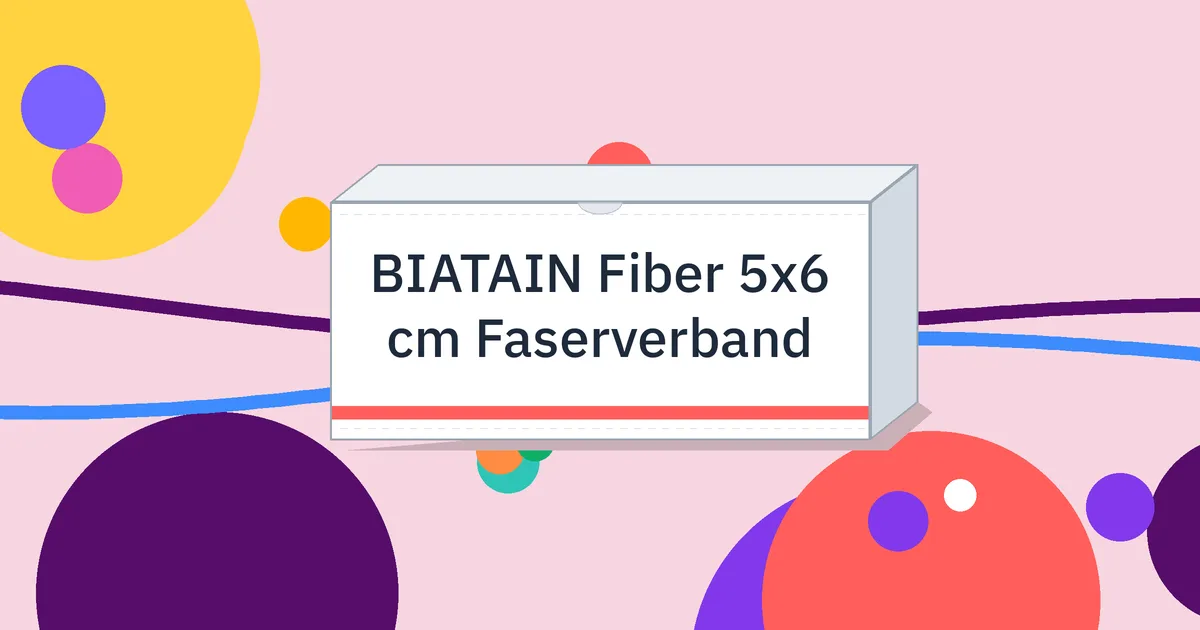 Symbolbild: Packung mit der Aufschrift BIATAIN Fiber 5x6 cm Faserverband (PZN 18120489) – Verfügbarkeit und Bezug in Apotheken in Frankfurt am Main