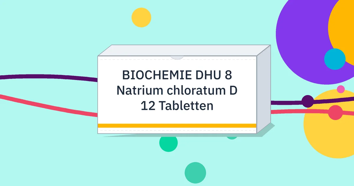 Symbolbild: Packung mit der Aufschrift BIOCHEMIE DHU 8 Natrium chloratum D 12 Tabletten (PZN 00274499) – Verfügbarkeit und Bezug in Apotheken in Frankfurt am Main