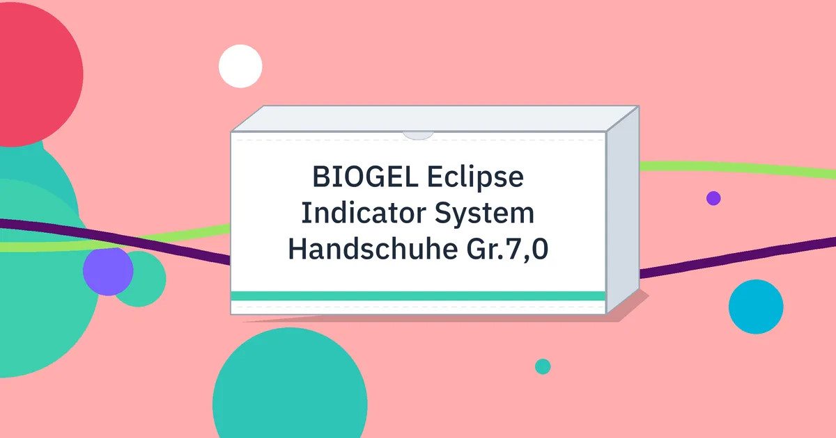 Symbolbild: Packung mit der Aufschrift BIOGEL Eclipse Indicator System Handschuhe Gr.7,0 (PZN 11050923) – Verfügbarkeit und Bezug in Apotheken in Frankfurt am Main