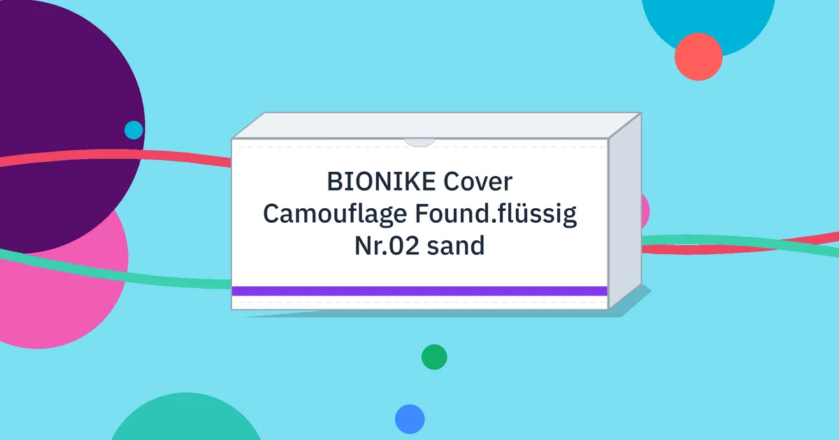 Symbolbild: Packung mit der Aufschrift BIONIKE Cover Camouflage Found.flüssig Nr.02 sand (PZN 12606156) – Verfügbarkeit und Bezug in Apotheken in Frankfurt am Main