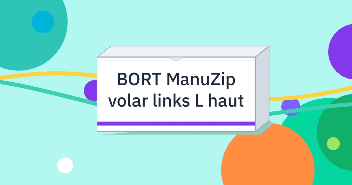 Symbolbild: Packung mit der Aufschrift BORT ManuZip volar links L haut (PZN 03808553) – Verfügbarkeit und Bezug in Apotheken in Frankfurt am Main
