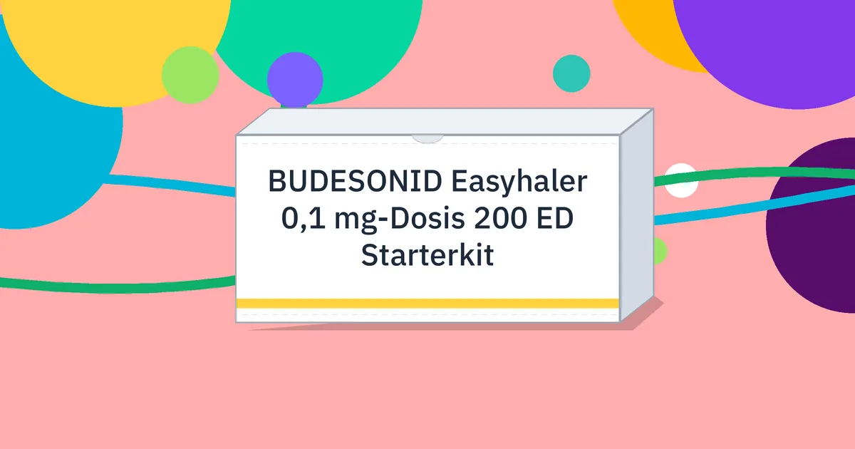 Symbolbild: Packung mit der Aufschrift BUDESONID Easyhaler 0,1 mg-Dosis 200 ED Starterkit (PZN 06101854) – Verfügbarkeit und Bezug in Apotheken in Frankfurt am Main