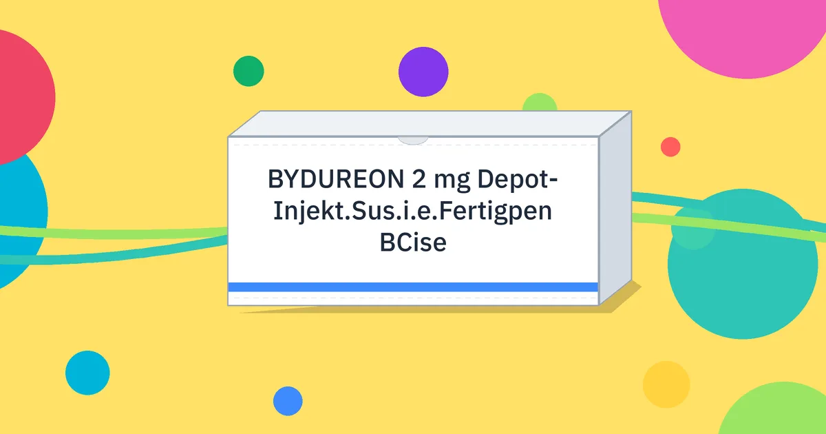 Symbolbild: Packung mit der Aufschrift BYDUREON 2 mg Depot-Injekt.Sus.i.e.Fertigpen BCise (PZN 17543791) – Verfügbarkeit und Bezug in Apotheken in Frankfurt am Main
