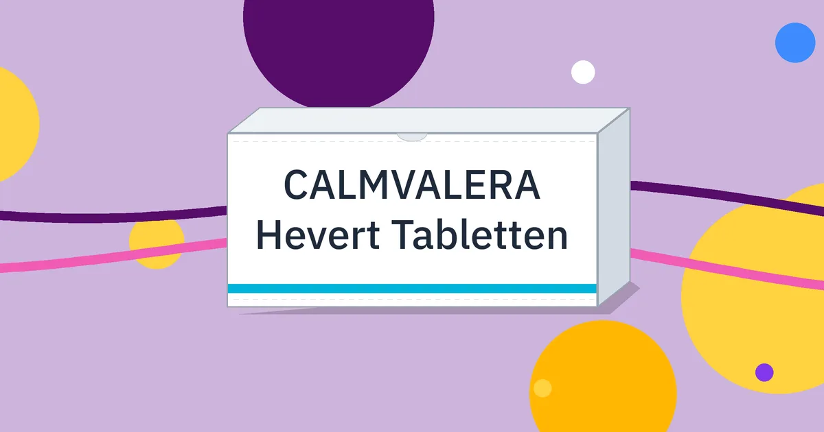 Symbolbild: Packung mit der Aufschrift CALMVALERA Hevert Tabletten (PZN 09263511) – Verfügbarkeit und Bezug in Apotheken in Frankfurt am Main
