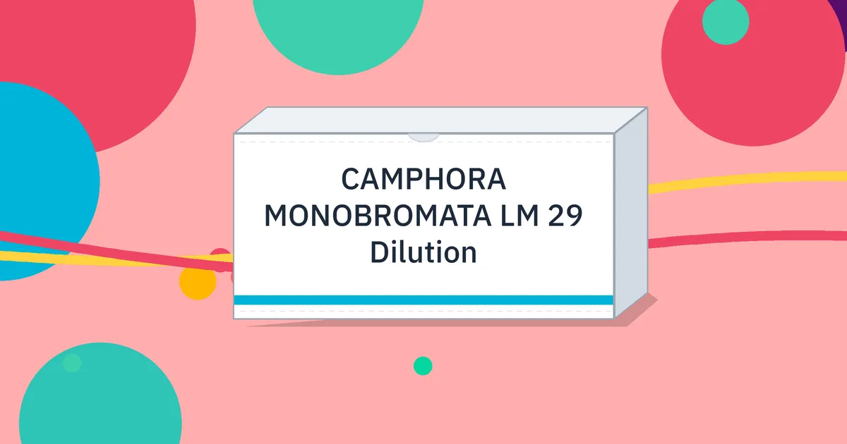 Symbolbild: Packung mit der Aufschrift CAMPHORA MONOBROMATA LM 29 Dilution (PZN 13412247) – Verfügbarkeit und Bezug in Apotheken in Frankfurt am Main