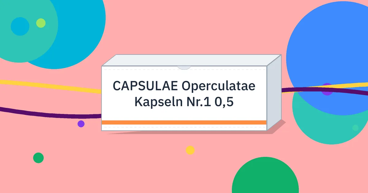 Symbolbild: Packung mit der Aufschrift CAPSULAE Operculatae Kapseln Nr.1 0,5 (PZN 00175679) – Verfügbarkeit und Bezug in Apotheken in Frankfurt am Main