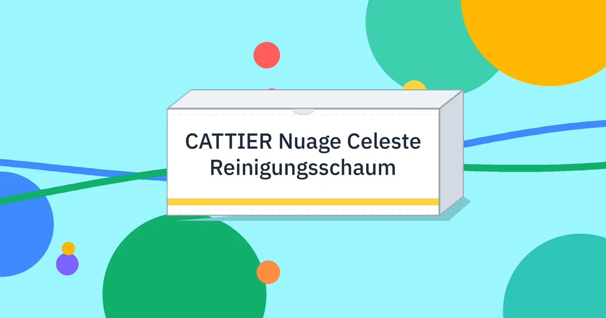 Symbolbild: Packung mit der Aufschrift CATTIER Nuage Celeste Reinigungsschaum (PZN 09282170) – Verfügbarkeit und Bezug in Apotheken in Frankfurt am Main