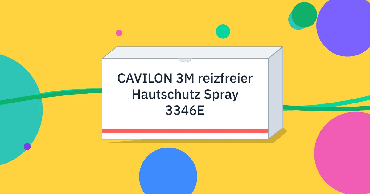 Symbolbild: Packung mit der Aufschrift CAVILON 3M reizfreier Hautschutz Spray 3346E (PZN 00861630) – Verfügbarkeit und Bezug in Apotheken in Frankfurt am Main