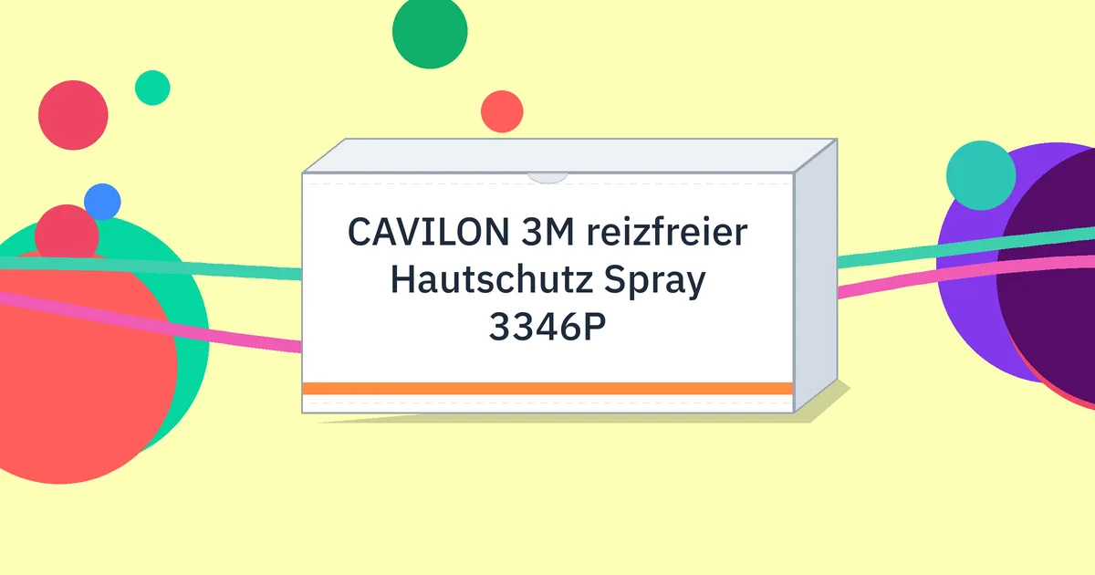 Symbolbild: Packung mit der Aufschrift CAVILON 3M reizfreier Hautschutz Spray 3346P (PZN 05139234) – Verfügbarkeit und Bezug in Apotheken in Frankfurt am Main