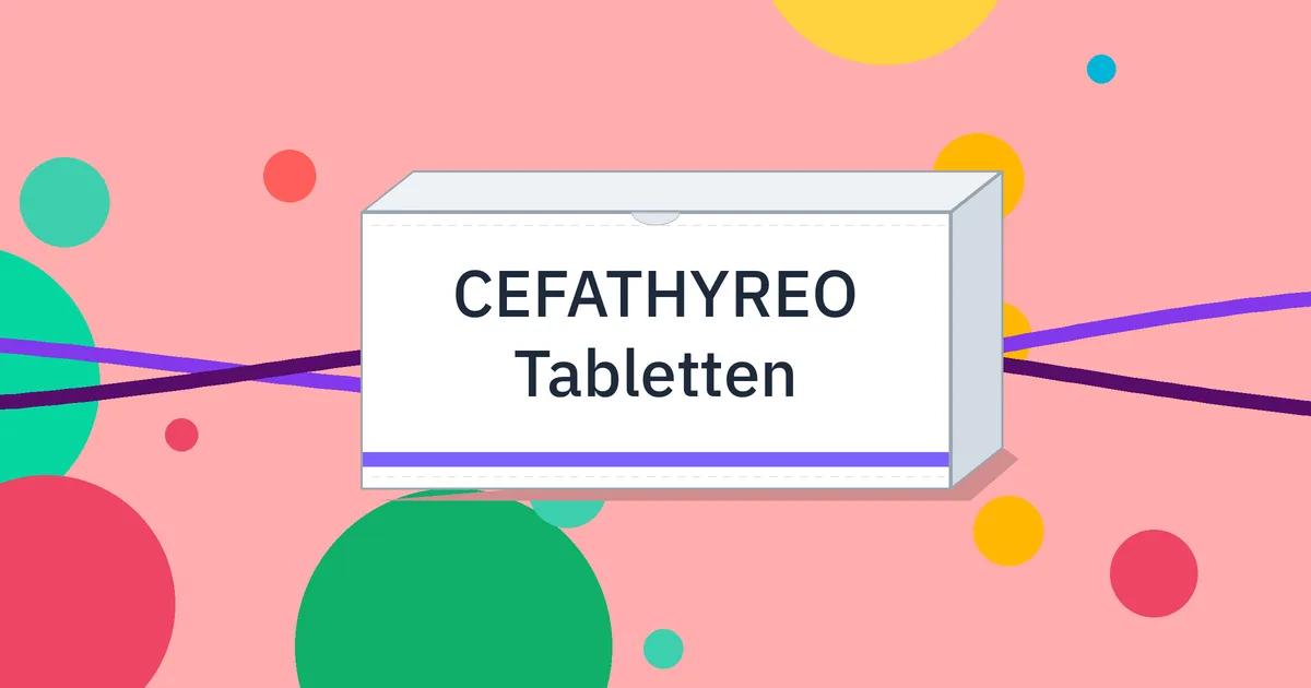 Symbolbild: Packung mit der Aufschrift CEFATHYREO Tabletten (PZN 10004772) – Verfügbarkeit und Bezug in Apotheken in Frankfurt am Main