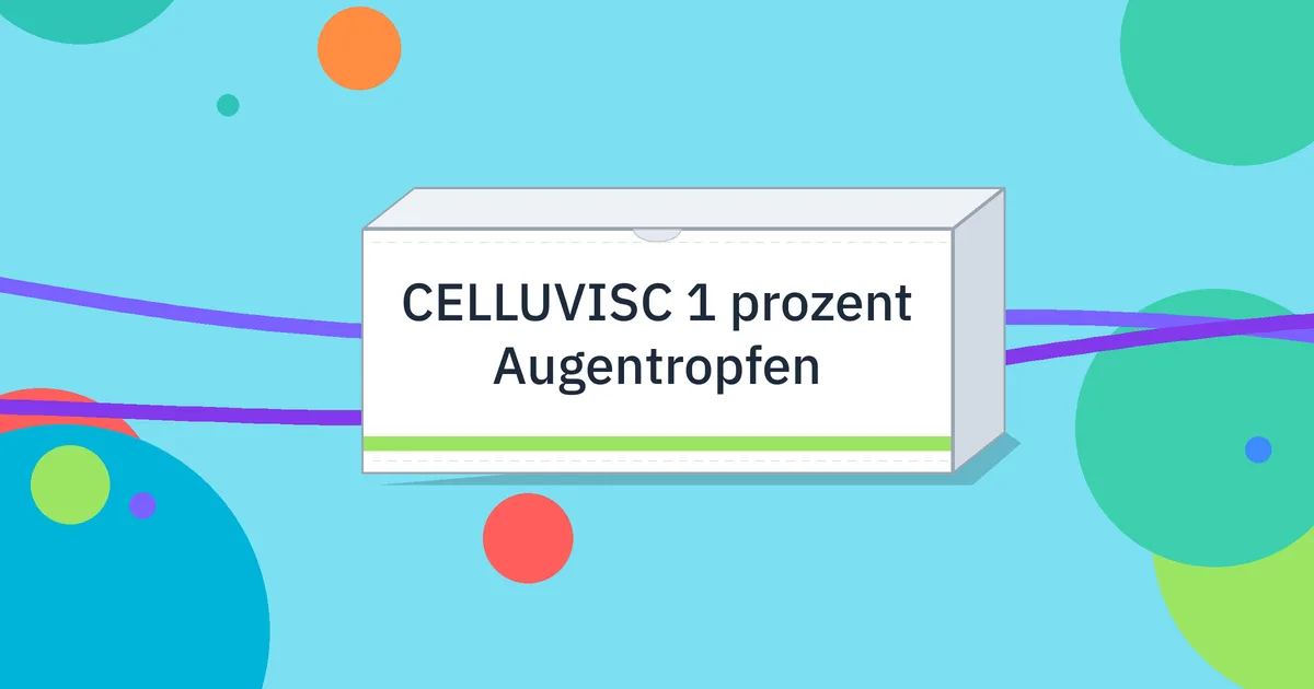 Symbolbild: Packung mit der Aufschrift CELLUVISC 1 prozent Augentropfen (PZN 04922966) – Verfügbarkeit und Bezug in Apotheken in Frankfurt am Main