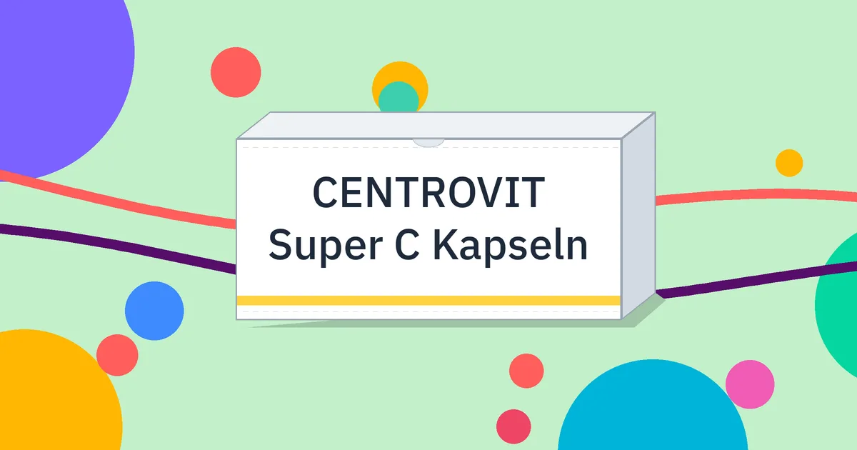 Symbolbild: Packung mit der Aufschrift CENTROVIT Super C Kapseln (PZN 19427209) – Verfügbarkeit und Bezug in Apotheken in Frankfurt am Main