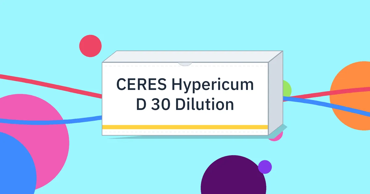 Symbolbild: Packung mit der Aufschrift CERES Hypericum D 30 Dilution (PZN 01219031) – Verfügbarkeit und Bezug in Apotheken in Frankfurt am Main