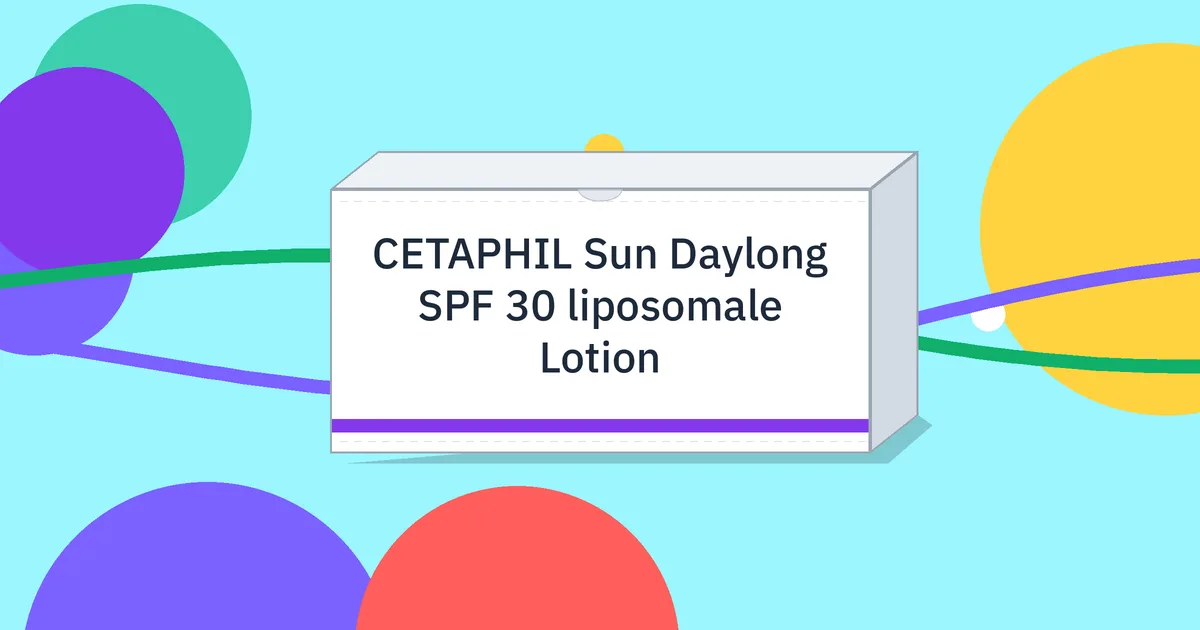 Symbolbild: Packung mit der Aufschrift CETAPHIL Sun Daylong SPF 30 liposomale Lotion (PZN 20007754) – Verfügbarkeit und Bezug in Apotheken in Frankfurt am Main