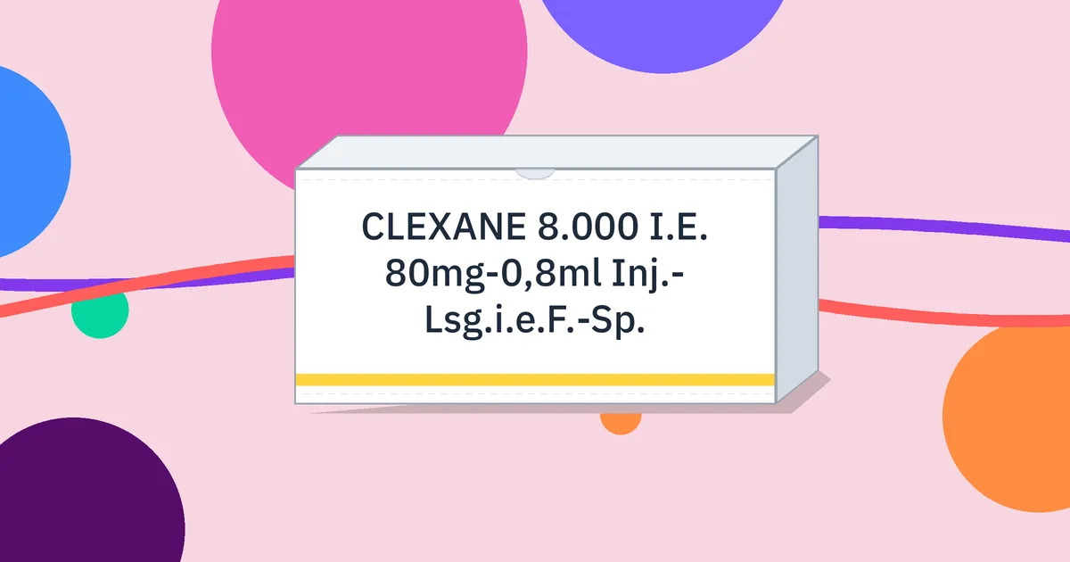 Symbolbild: Packung mit der Aufschrift CLEXANE 8.000 I.E. 80mg-0,8ml Inj.-Lsg.i.e.F.-Sp. (PZN 03048349) – Verfügbarkeit und Bezug in Apotheken in Frankfurt am Main