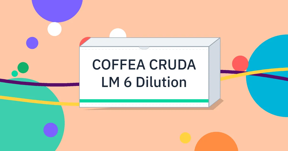Symbolbild: Packung mit der Aufschrift COFFEA CRUDA LM 6 Dilution (PZN 02601583) – Verfügbarkeit und Bezug in Apotheken in Frankfurt am Main