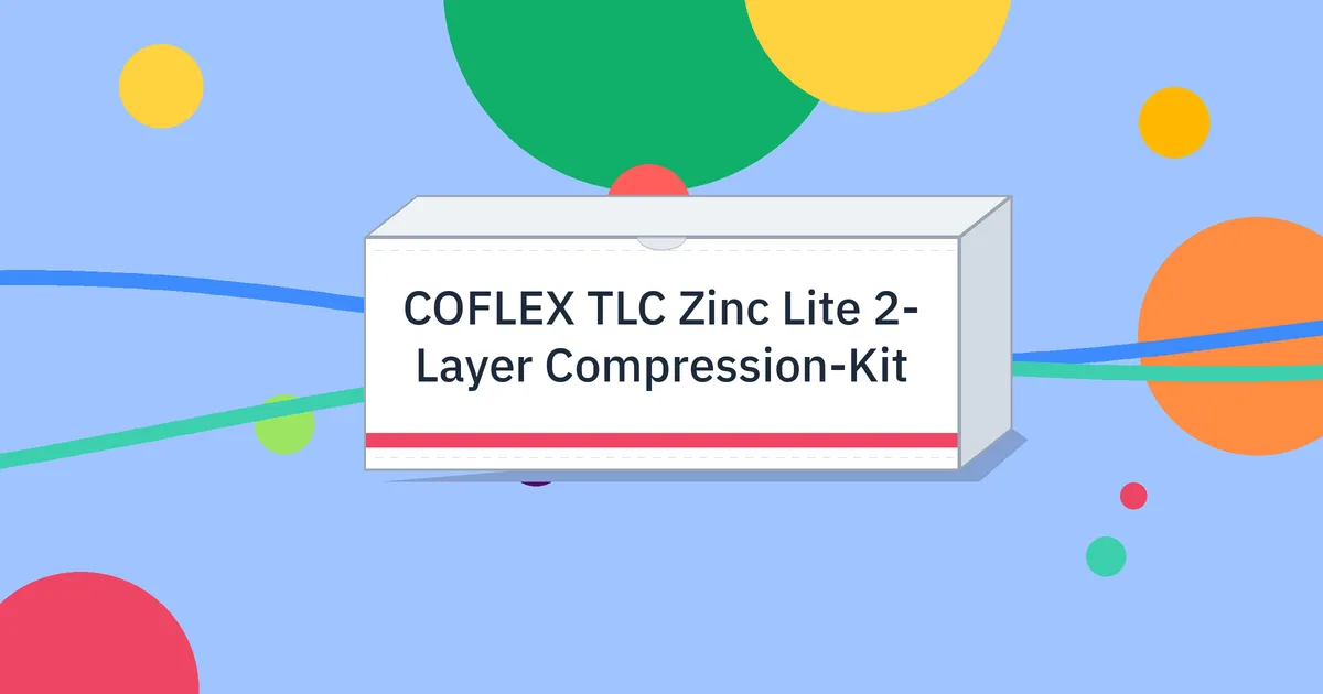 Symbolbild: Packung mit der Aufschrift COFLEX TLC Zinc Lite 2-Layer Compression-Kit (PZN 17544477) – Verfügbarkeit und Bezug in Apotheken in Frankfurt am Main