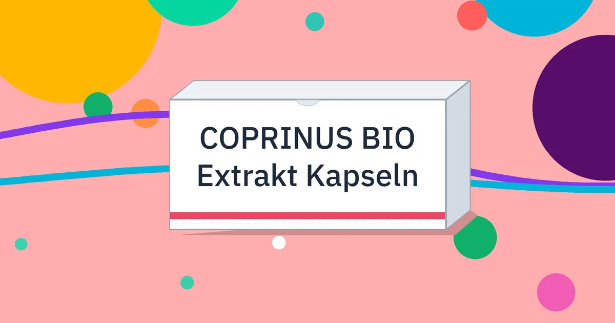Symbolbild: Packung mit der Aufschrift COPRINUS BIO Extrakt Kapseln (PZN 16738481) – Verfügbarkeit und Bezug in Apotheken in Frankfurt am Main