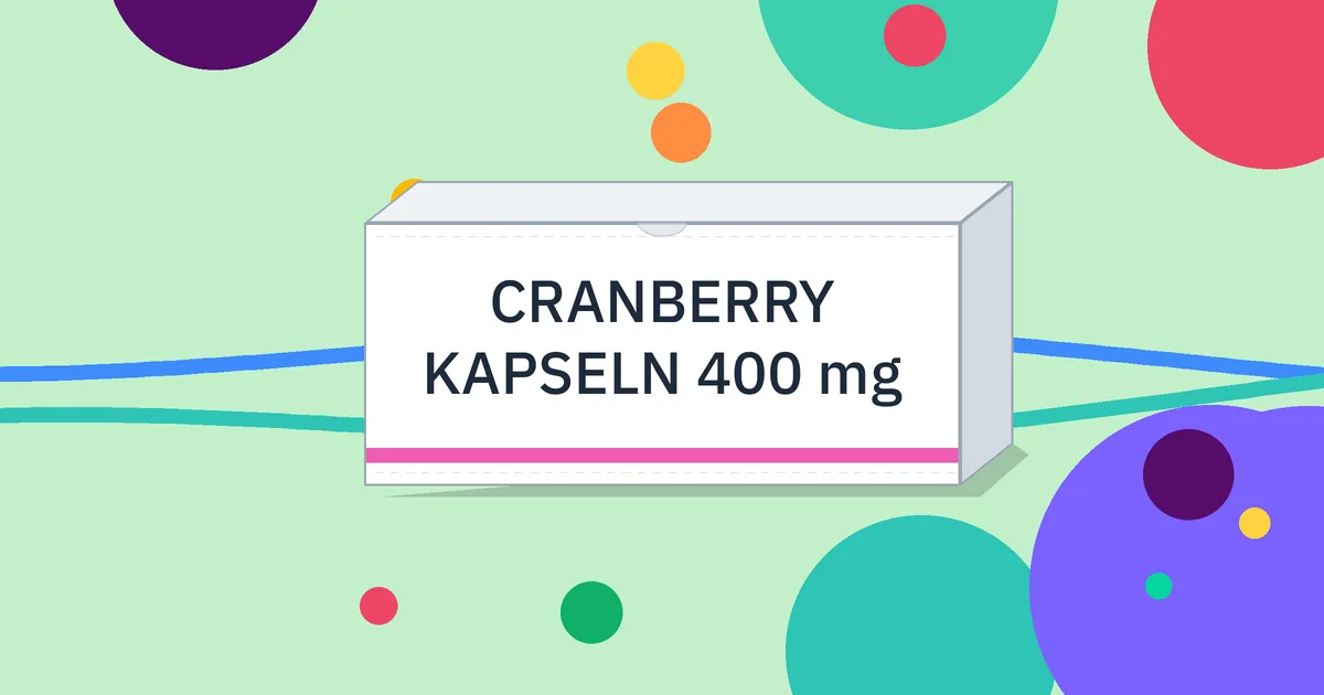 Symbolbild: Packung mit der Aufschrift CRANBERRY KAPSELN 400 mg (PZN 00751798) – Verfügbarkeit und Bezug in Apotheken in Frankfurt am Main
