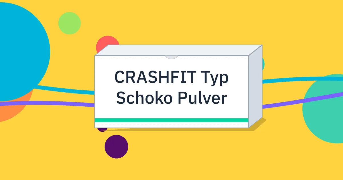 Symbolbild: Packung mit der Aufschrift CRASHFIT Typ Schoko Pulver (PZN 05981646) – Verfügbarkeit und Bezug in Apotheken in Frankfurt am Main