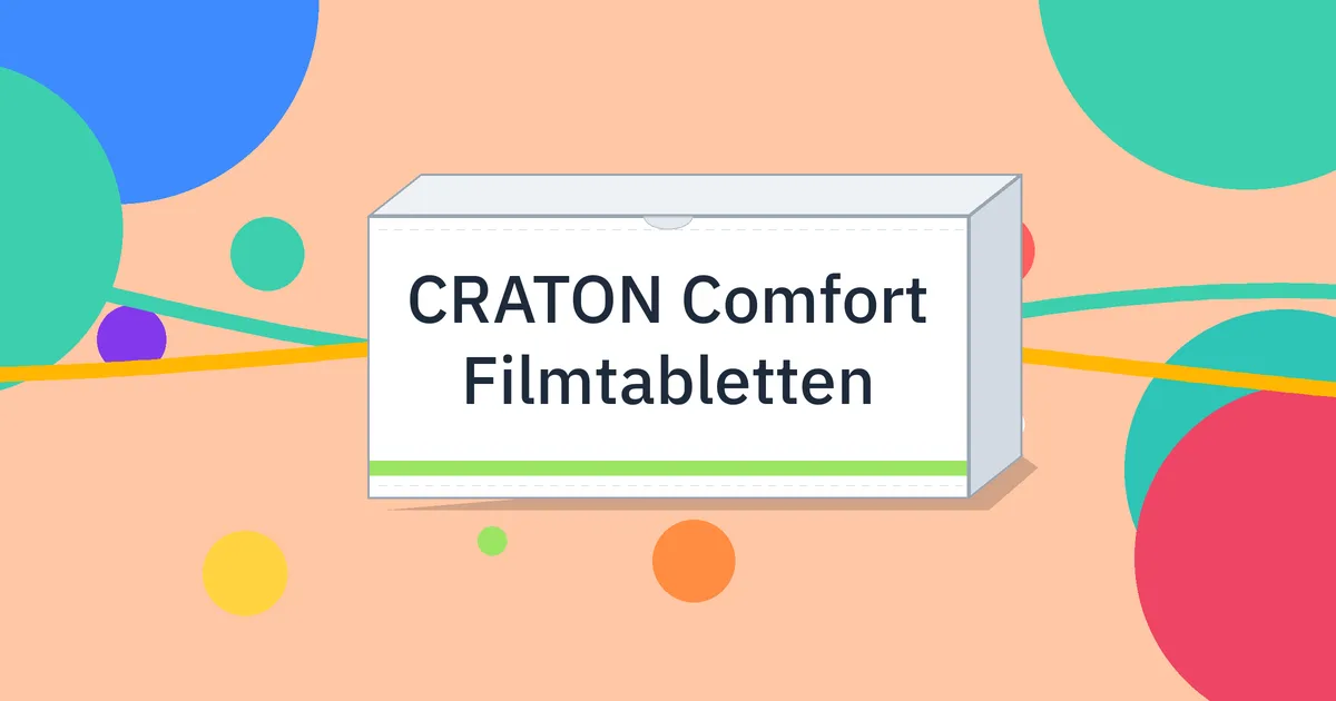 Symbolbild: Packung mit der Aufschrift CRATON Comfort Filmtabletten (PZN 04074975) – Verfügbarkeit und Bezug in Apotheken in Frankfurt am Main