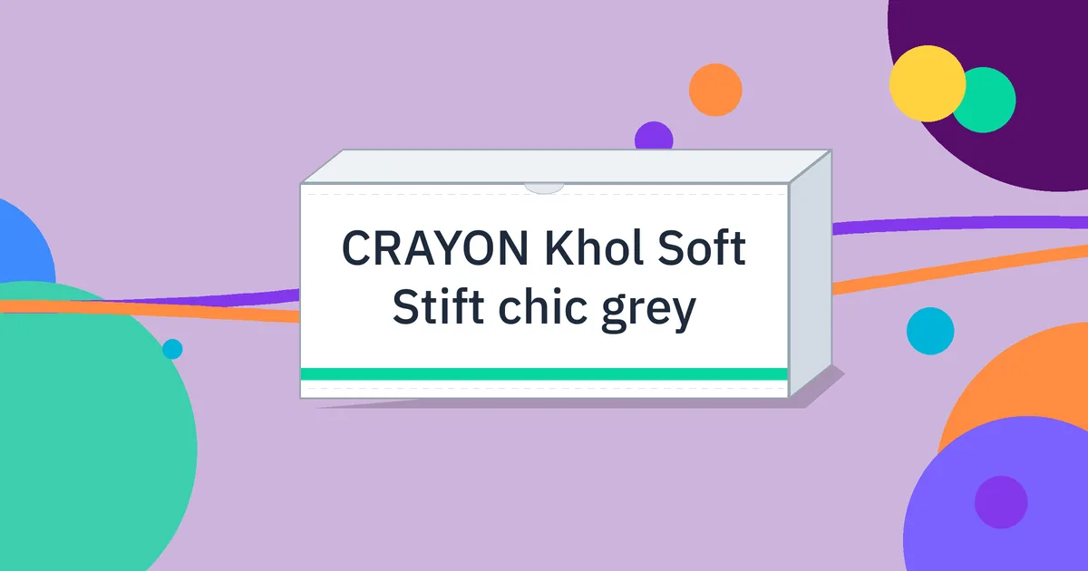 Symbolbild: Packung mit der Aufschrift CRAYON Khol Soft Stift chic grey (PZN 16617932) – Verfügbarkeit und Bezug in Apotheken in Frankfurt am Main