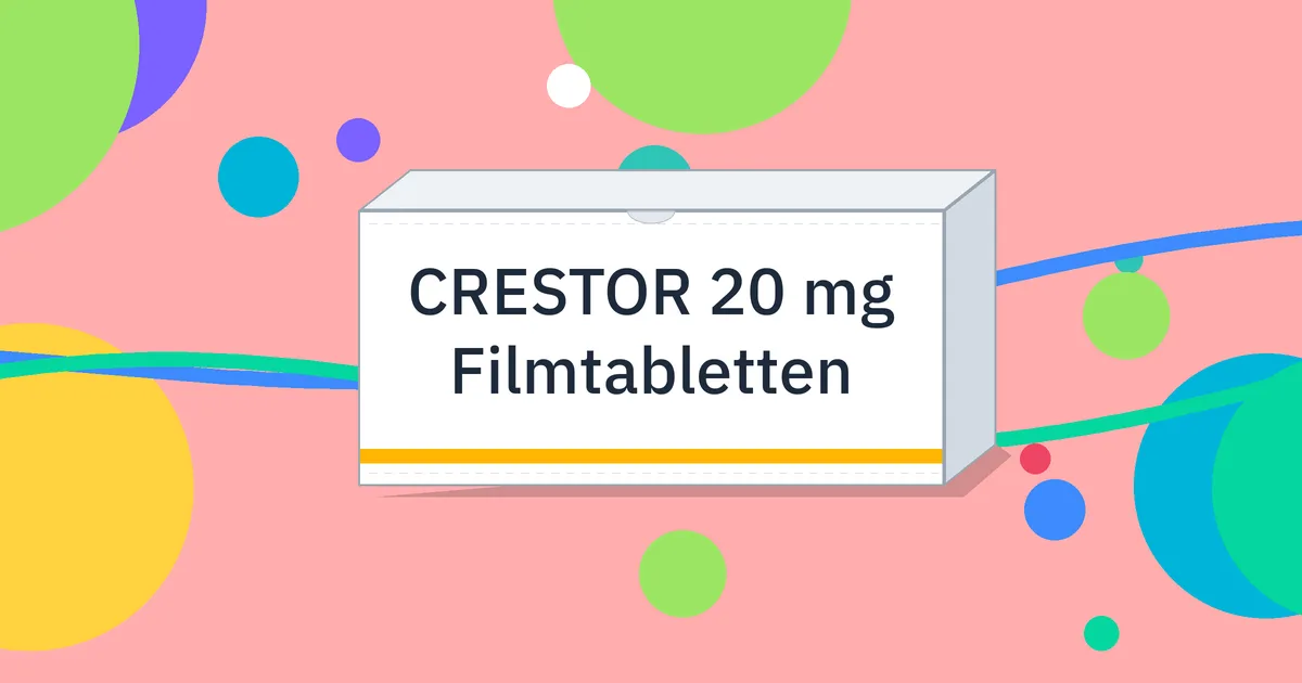 Symbolbild: Packung mit der Aufschrift CRESTOR 20 mg Filmtabletten (PZN 06429129) – Verfügbarkeit und Bezug in Apotheken in Frankfurt am Main