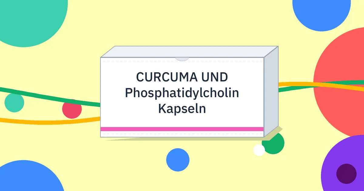 Symbolbild: Packung mit der Aufschrift CURCUMA UND Phosphatidylcholin Kapseln (PZN 16942572) – Verfügbarkeit und Bezug in Apotheken in Frankfurt am Main
