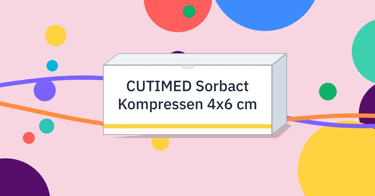 Symbolbild: Packung mit der Aufschrift CUTIMED Sorbact Kompressen 4x6 cm (PZN 16027136) – Verfügbarkeit und Bezug in Apotheken in Frankfurt am Main