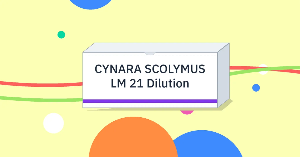 Symbolbild: Packung mit der Aufschrift CYNARA SCOLYMUS LM 21 Dilution (PZN 13459674) – Verfügbarkeit und Bezug in Apotheken in Frankfurt am Main
