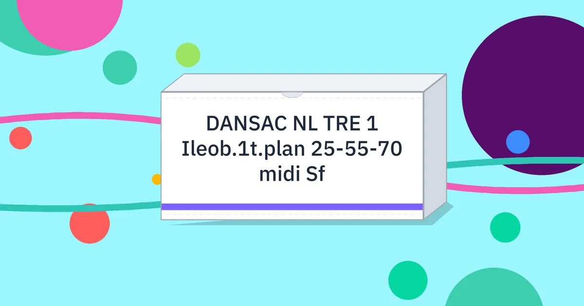 Symbolbild: Packung mit der Aufschrift DANSAC NL TRE 1 Ileob.1t.plan 25-55-70 midi Sf (PZN 16196927) – Verfügbarkeit und Bezug in Apotheken in Frankfurt am Main