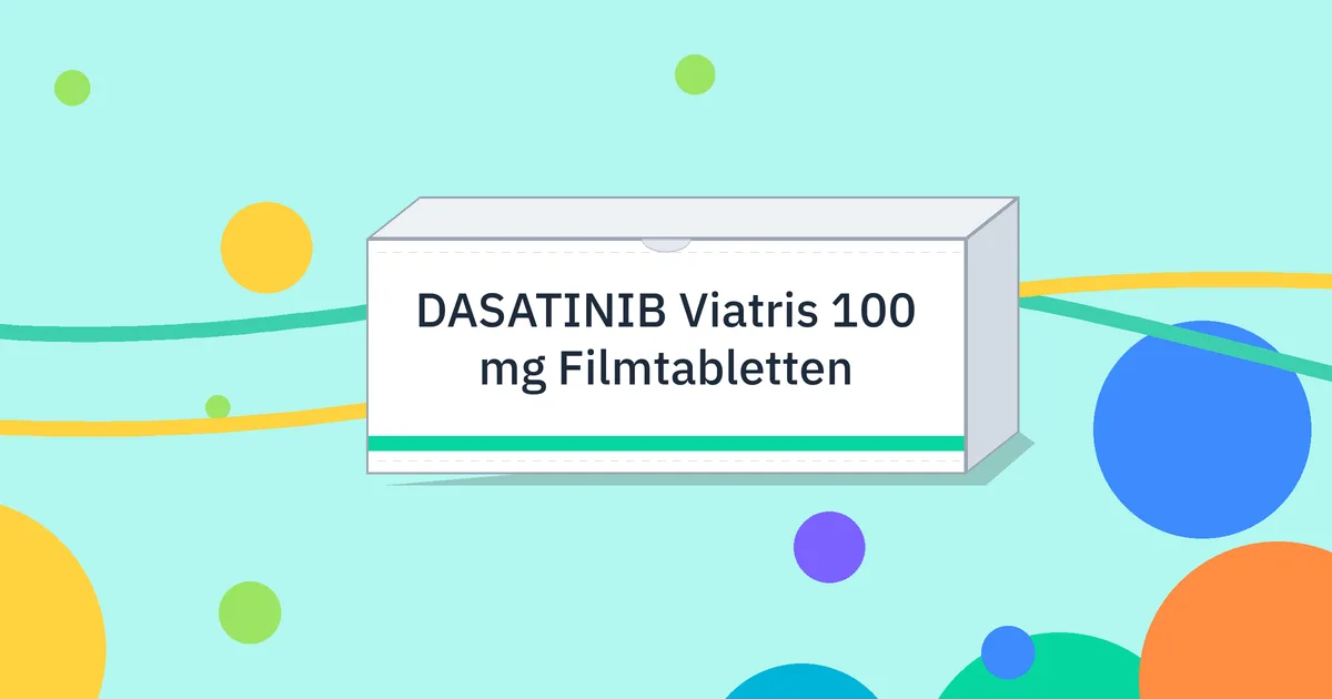 Symbolbild: Packung mit der Aufschrift DASATINIB Viatris 100 mg Filmtabletten (PZN 18274695) – Verfügbarkeit und Bezug in Apotheken in Frankfurt am Main