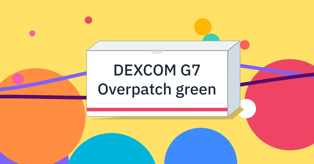 Symbolbild: Packung mit der Aufschrift DEXCOM G7 Overpatch green (PZN 19866015) – Verfügbarkeit und Bezug in Apotheken in Frankfurt am Main