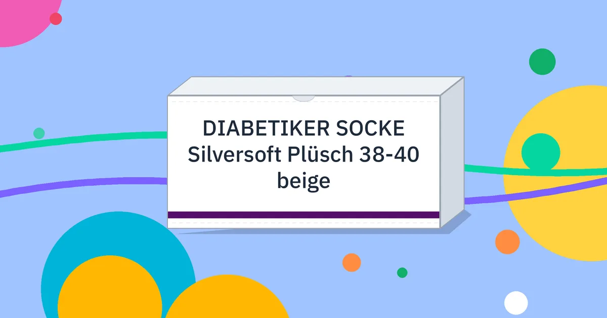 Symbolbild: Packung mit der Aufschrift DIABETIKER SOCKE Silversoft Plüsch 38-40 beige (PZN 01938783) – Verfügbarkeit und Bezug in Apotheken in Frankfurt am Main