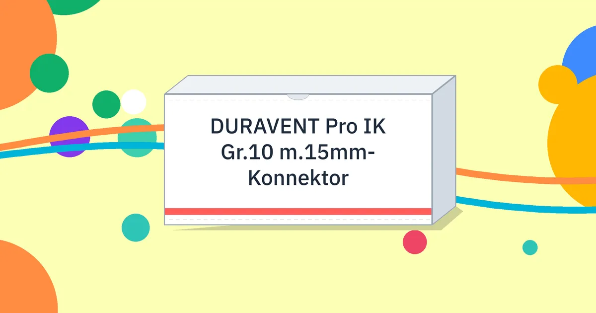 Symbolbild: Packung mit der Aufschrift DURAVENT Pro IK Gr.10 m.15mm-Konnektor (PZN 19243751) – Verfügbarkeit und Bezug in Apotheken in Frankfurt am Main