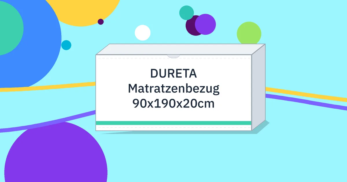 Symbolbild: Packung mit der Aufschrift DURETA Matratzenbezug 90x190x20cm (PZN 01855117) – Verfügbarkeit und Bezug in Apotheken in Frankfurt am Main