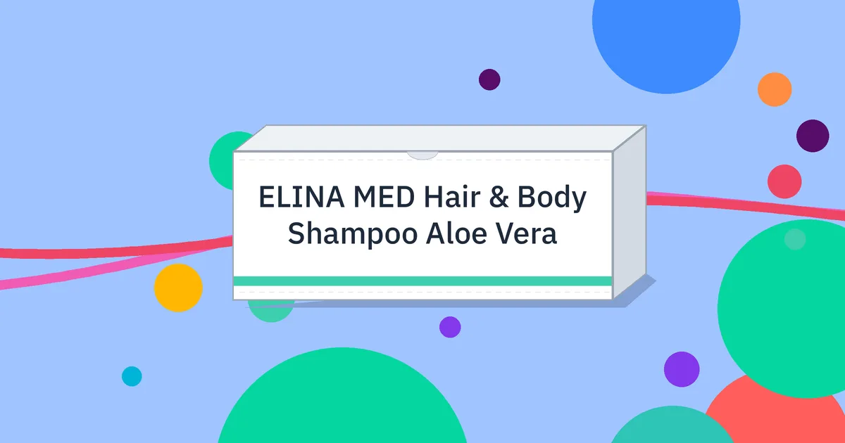 Symbolbild: Packung mit der Aufschrift ELINA MED Hair & Body Shampoo Aloe Vera (PZN 18398747) – Verfügbarkeit und Bezug in Apotheken in Frankfurt am Main