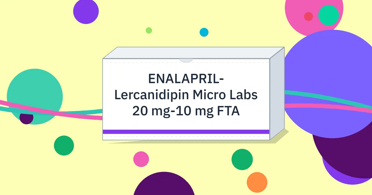 Symbolbild: Packung mit der Aufschrift ENALAPRIL-Lercanidipin Micro Labs 20 mg-10 mg FTA (PZN 15995715) – Verfügbarkeit und Bezug in Apotheken in Frankfurt am Main