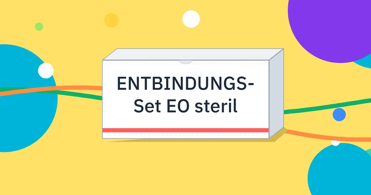 Symbolbild: Packung mit der Aufschrift ENTBINDUNGS-Set EO steril (PZN 19229283) – Verfügbarkeit und Bezug in Apotheken in Frankfurt am Main