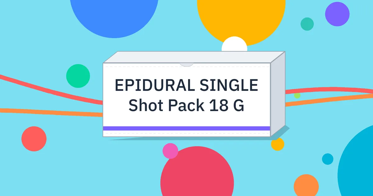 Symbolbild: Packung mit der Aufschrift EPIDURAL SINGLE Shot Pack 18 G (PZN 09216747) – Verfügbarkeit und Bezug in Apotheken in Frankfurt am Main