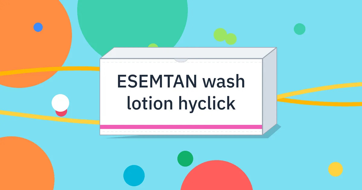 Symbolbild: Packung mit der Aufschrift ESEMTAN wash lotion hyclick (PZN 19361806) – Verfügbarkeit und Bezug in Apotheken in Frankfurt am Main