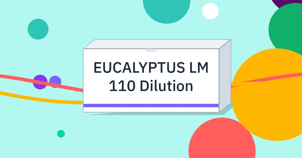 Symbolbild: Packung mit der Aufschrift EUCALYPTUS LM 110 Dilution (PZN 12845607) – Verfügbarkeit und Bezug in Apotheken in Frankfurt am Main