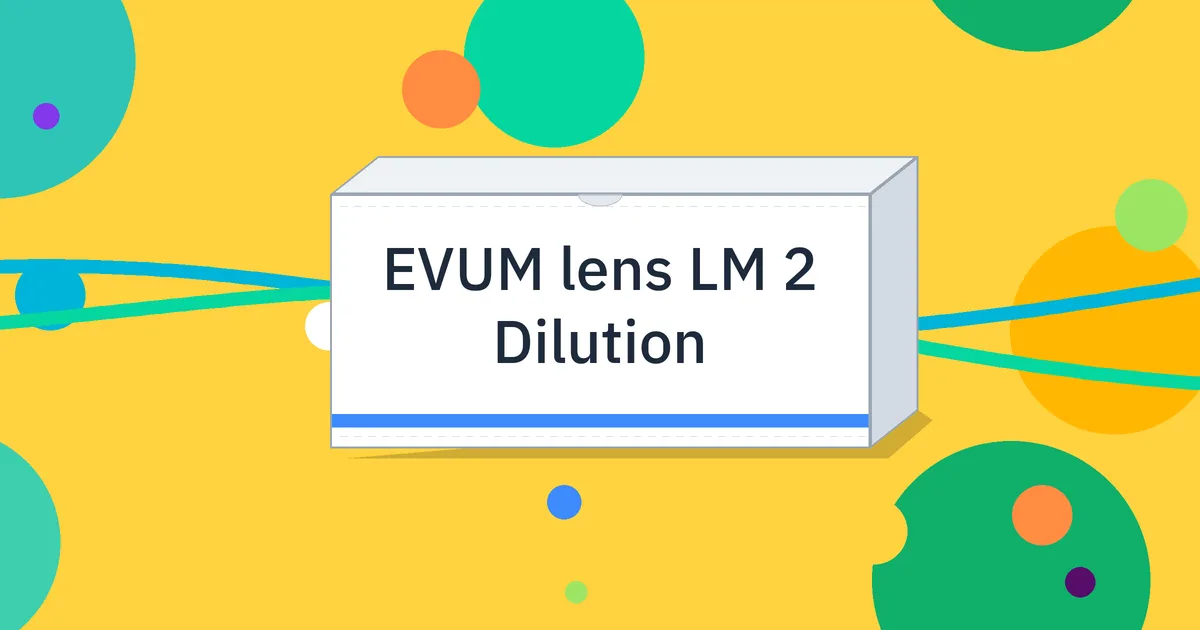 Symbolbild: Packung mit der Aufschrift EVUM lens LM 2 Dilution (PZN 13484985) – Verfügbarkeit und Bezug in Apotheken in Frankfurt am Main