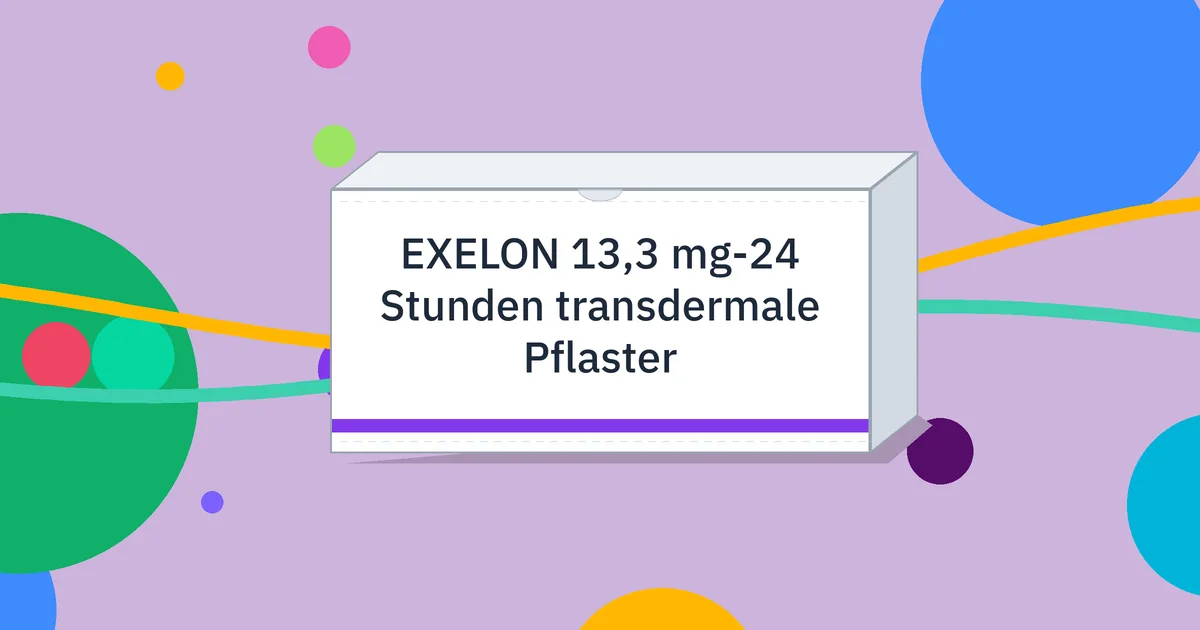 Symbolbild: Packung mit der Aufschrift EXELON 13,3 mg-24 Stunden transdermale Pflaster (PZN 10204117) – Verfügbarkeit und Bezug in Apotheken in Frankfurt am Main
