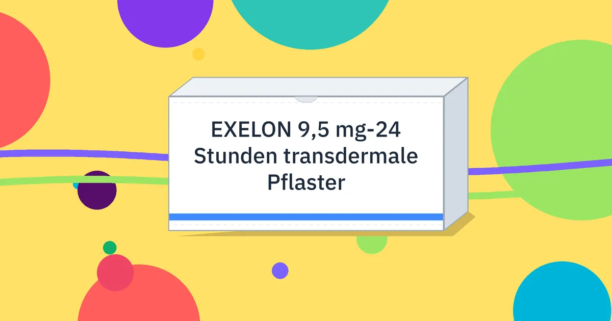 Symbolbild: Packung mit der Aufschrift EXELON 9,5 mg-24 Stunden transdermale Pflaster (PZN 06733672) – Verfügbarkeit und Bezug in Apotheken in Frankfurt am Main