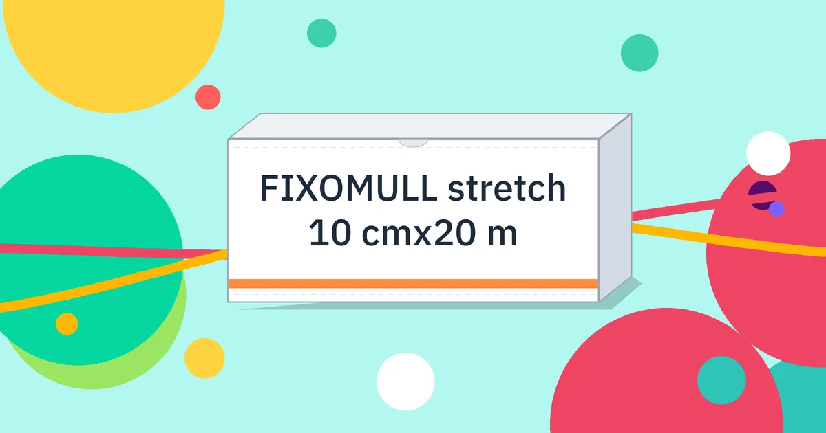 Symbolbild: Packung mit der Aufschrift FIXOMULL stretch 10 cmx20 m (PZN 12526753) – Verfügbarkeit und Bezug in Apotheken in Frankfurt am Main